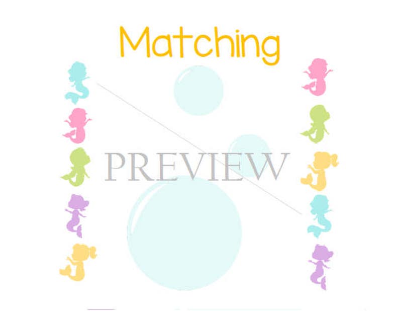 Preschool Learning Printable Pack: Mermaid Theme - Etsy