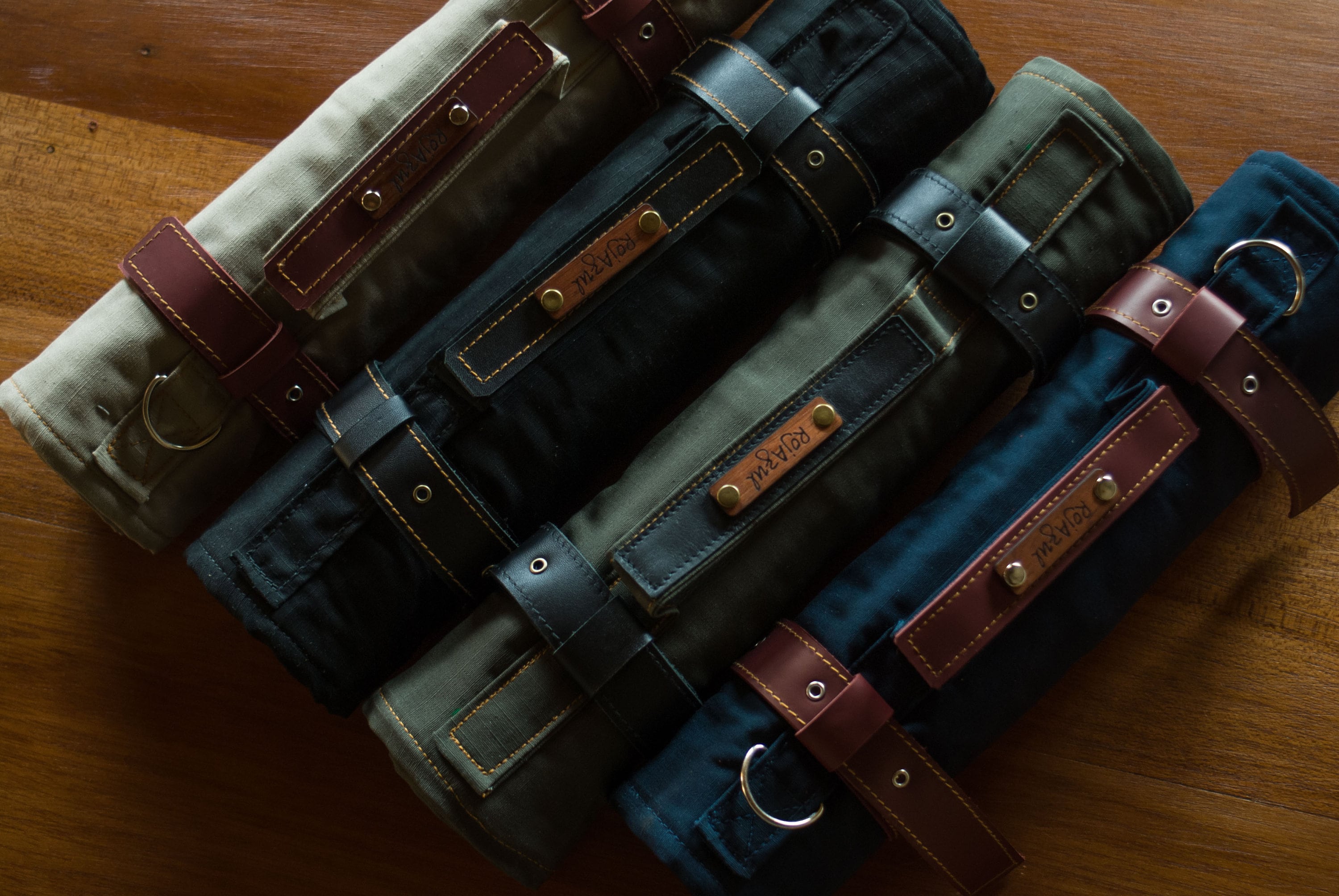 Canvas and Leather Knife Roll Chefs Roll Gifts for Chef's FREE ...