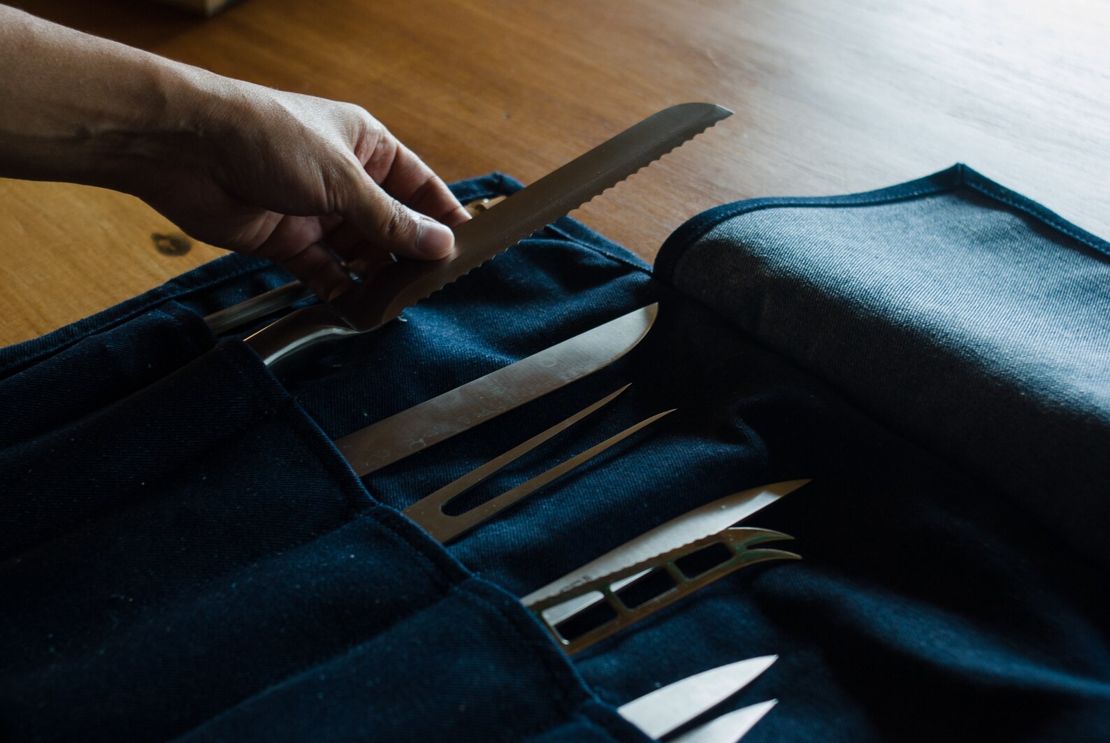 Canvas and Leather Knife Roll | Chefs Roll | Gifts for Chef's | FREE ...