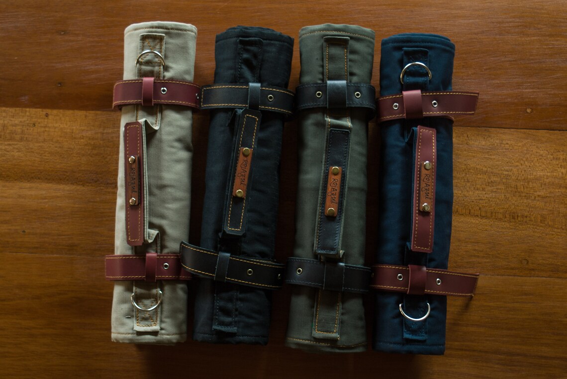 Canvas and Leather Knife Roll Chefs Roll Gifts for Chef's FREE ...