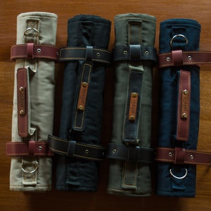 Canvas and Leather Knife Roll | Chefs Roll | Gifts for Chef's | FREE ...
