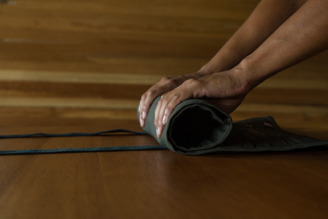 Canvas and Leather Knife Roll Chefs Roll Gifts for Chef's FREE ...