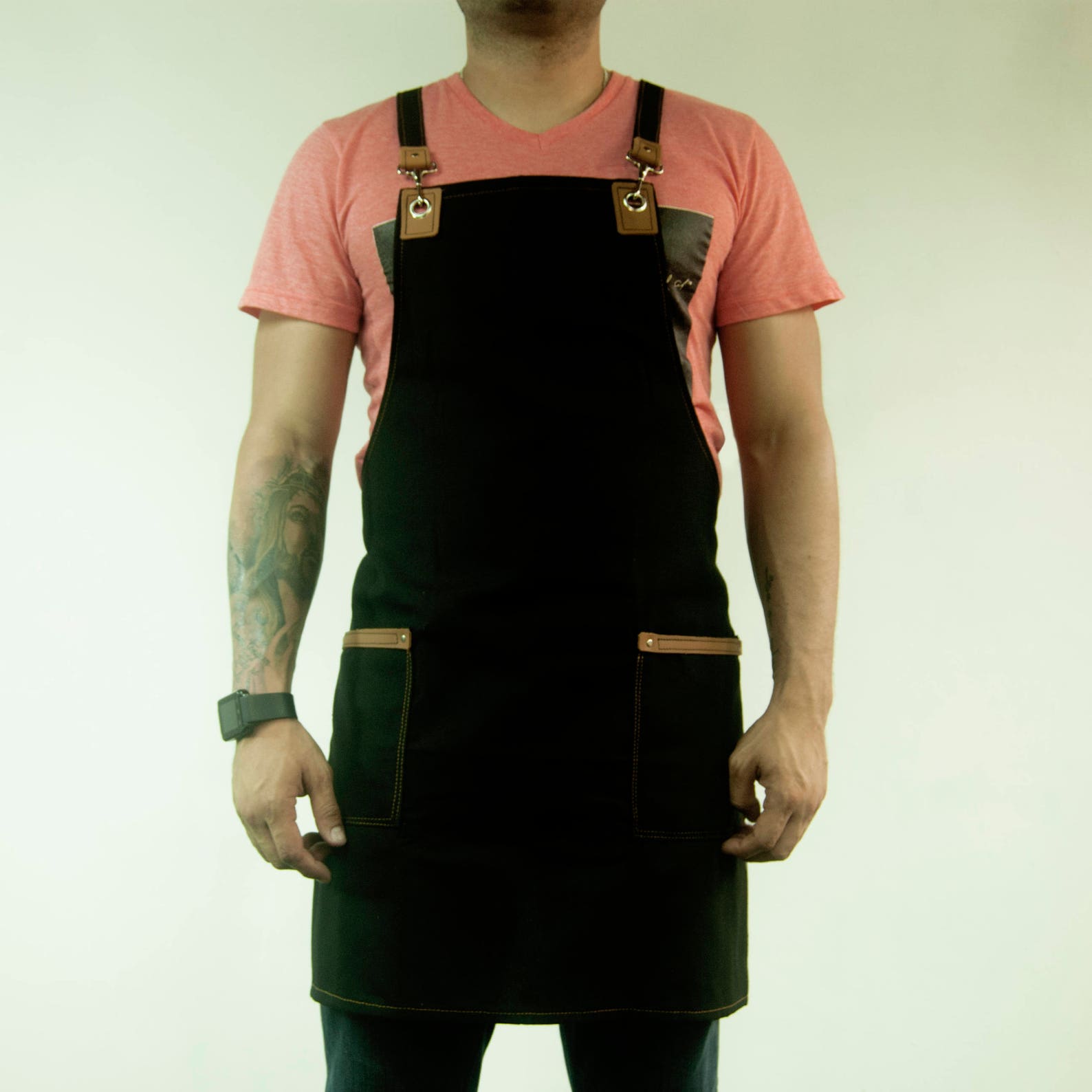 Canvas Leather Apron by Rojazul Bartender Apron Barista Apron Work ...