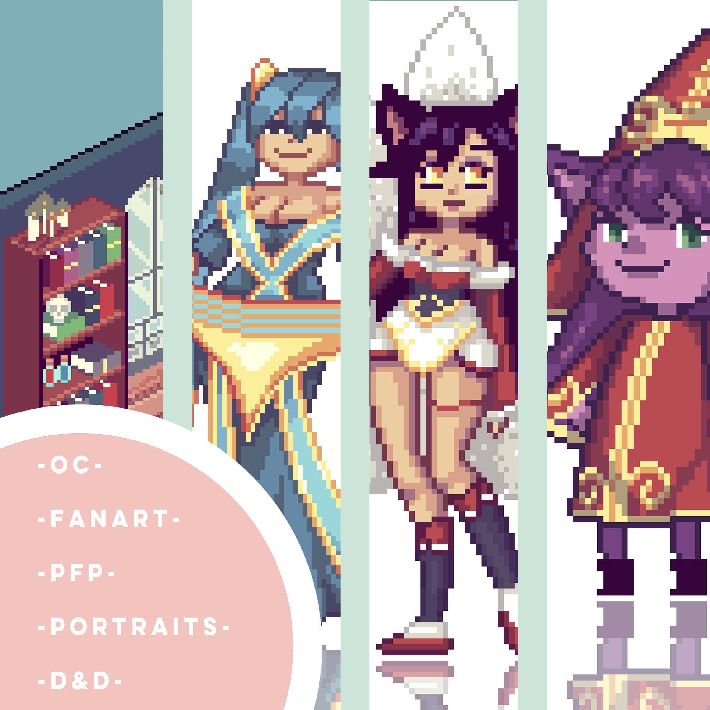 Custom Pixel Character Art Commission - D&D, Pathfinder, Portrait, Social Media PFP (DIGITAL) - Etsy