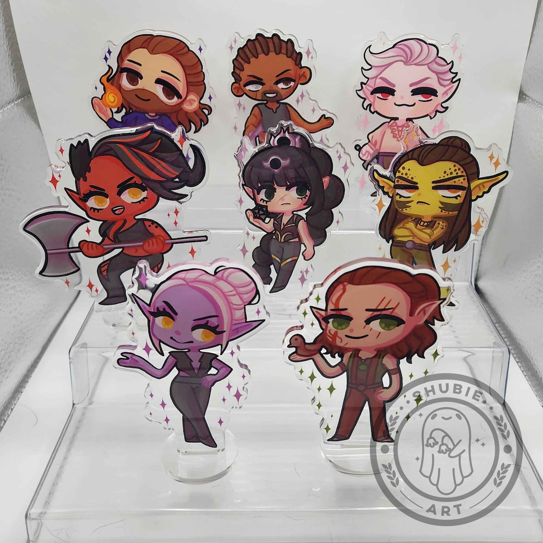 Baldurs Gate 3 Acrylic Standees - Cute Chibis - Shadowheart, Astarion ...