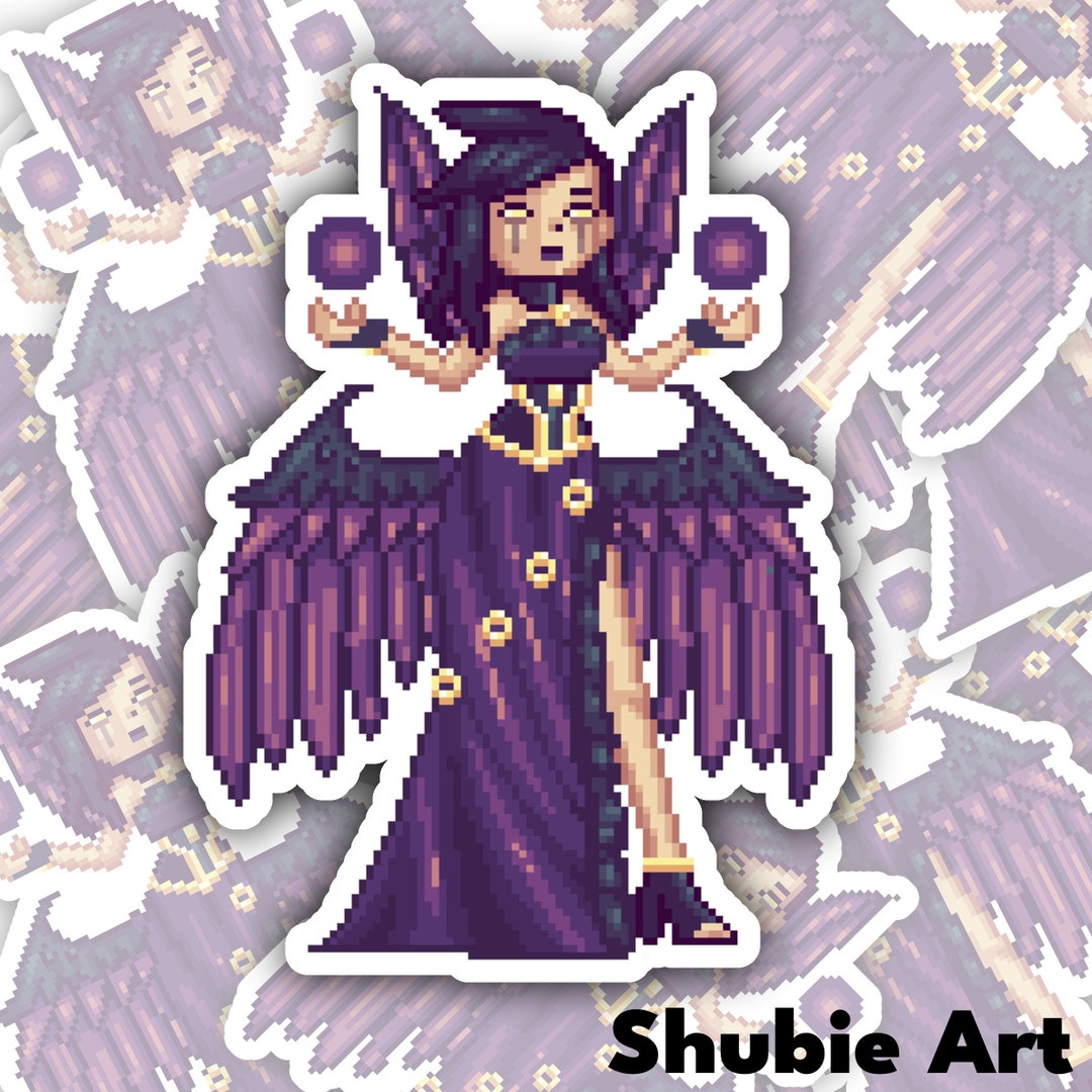 Cute League of Legends Morgana Pixel Sticker - Etsy