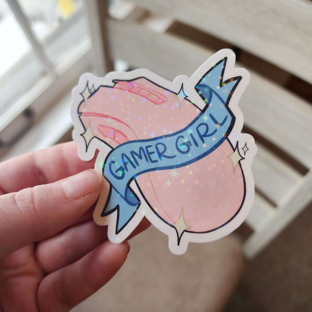 Gamer Girl Holographic Sticker - Gamer Sticker - Gamer Gift - Girl ...