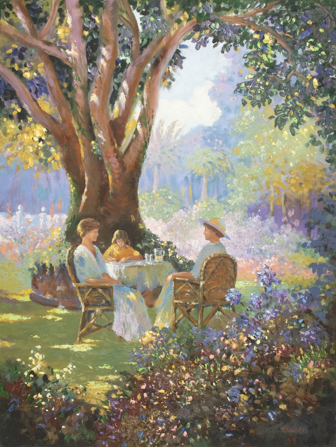 Impressionist Art Print - Oil Painting - High Tea - Etsy