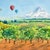 Vineyard Art Print luminous Hilltop Vineyard Watercolor Landscape Painting, Hand-signed Art ...