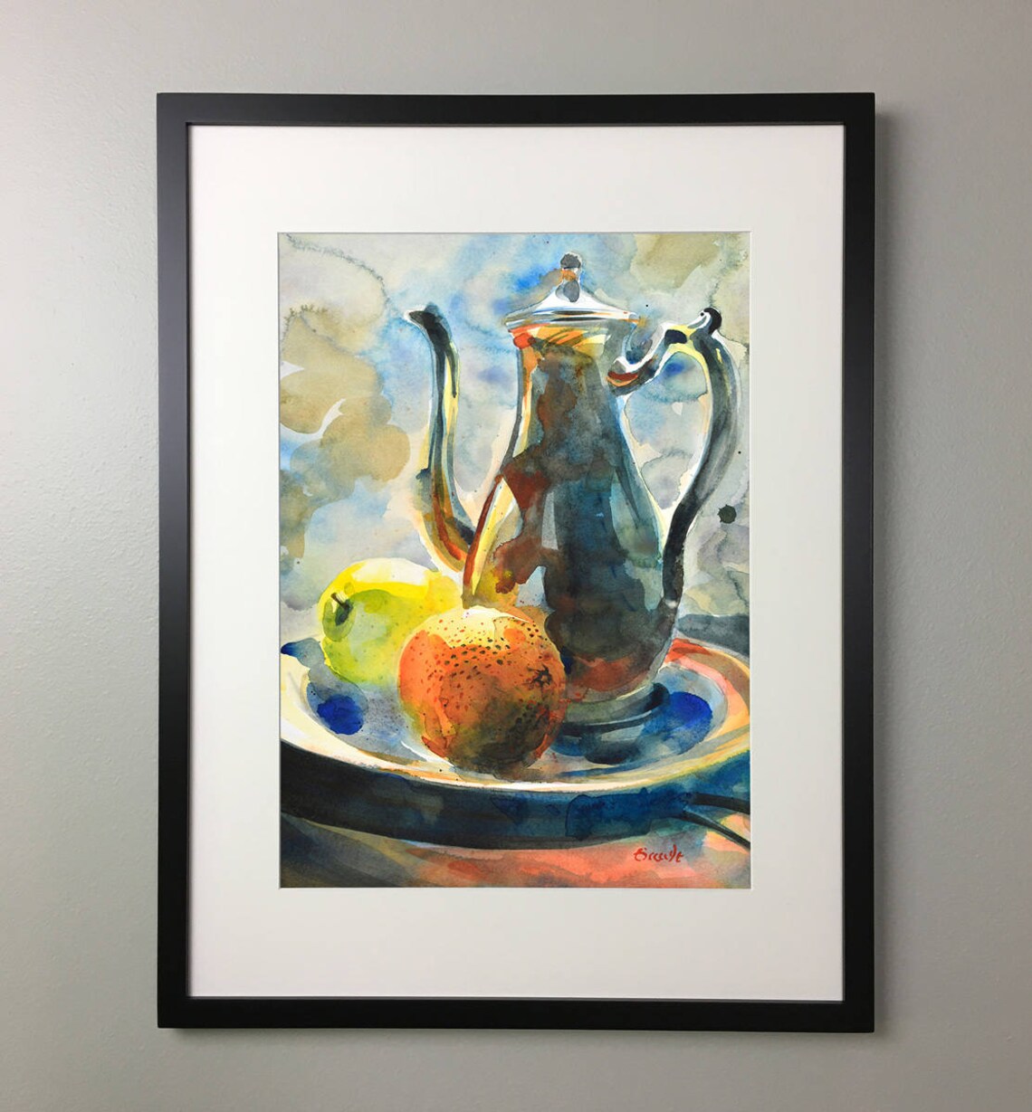 Pitcher and Fruit Watercolor Still Life Art Print, Signed Giclée - Etsy