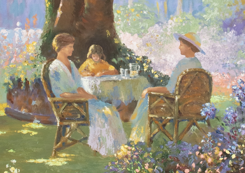 Impressionist Art Print - Oil Painting - High Tea - Etsy