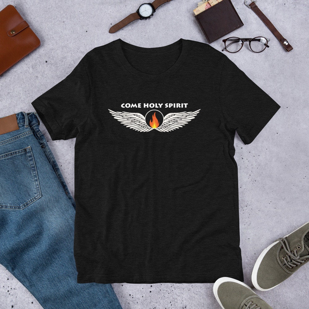 Come Holy Spirit Fire and Wing Short-Sleeve Unisex T-Shirt For | Etsy