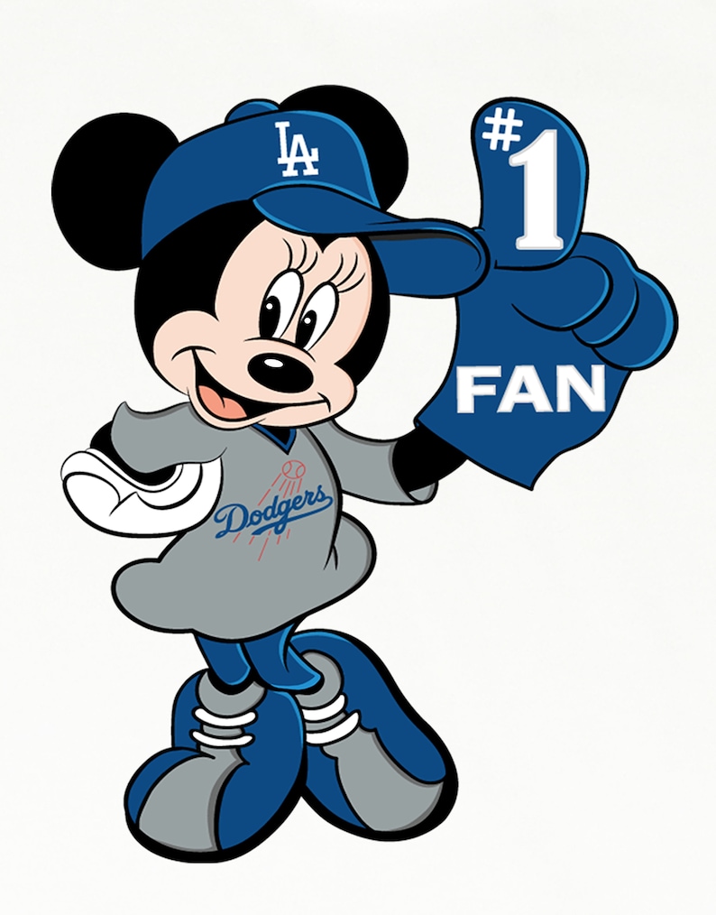 Dodgers Minnie Mouse 1 FAN Image | Etsy