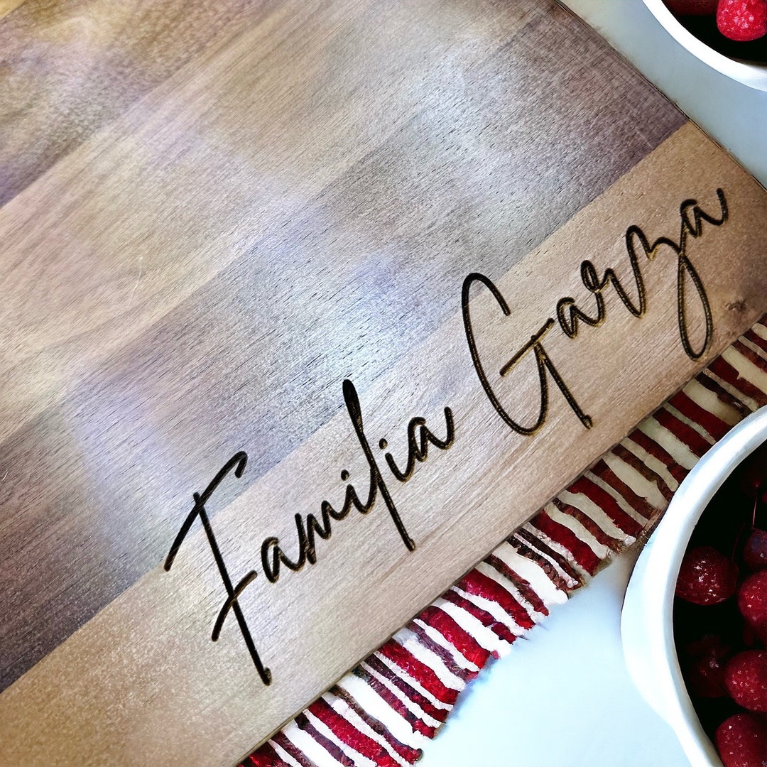 Engraved Wooden Board, Kitchen Board, Personalized Gift, Family Cutting ...