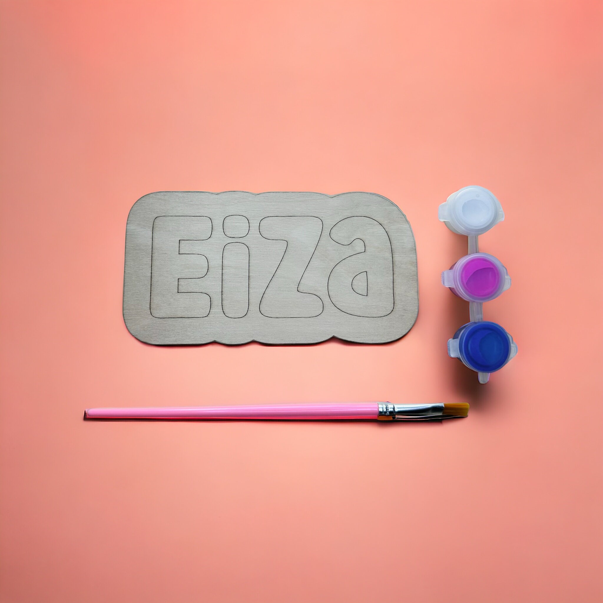 Kids Name Sign, DIY Name Sign, Party Favors, Craft Kit, DIY Birthday ...