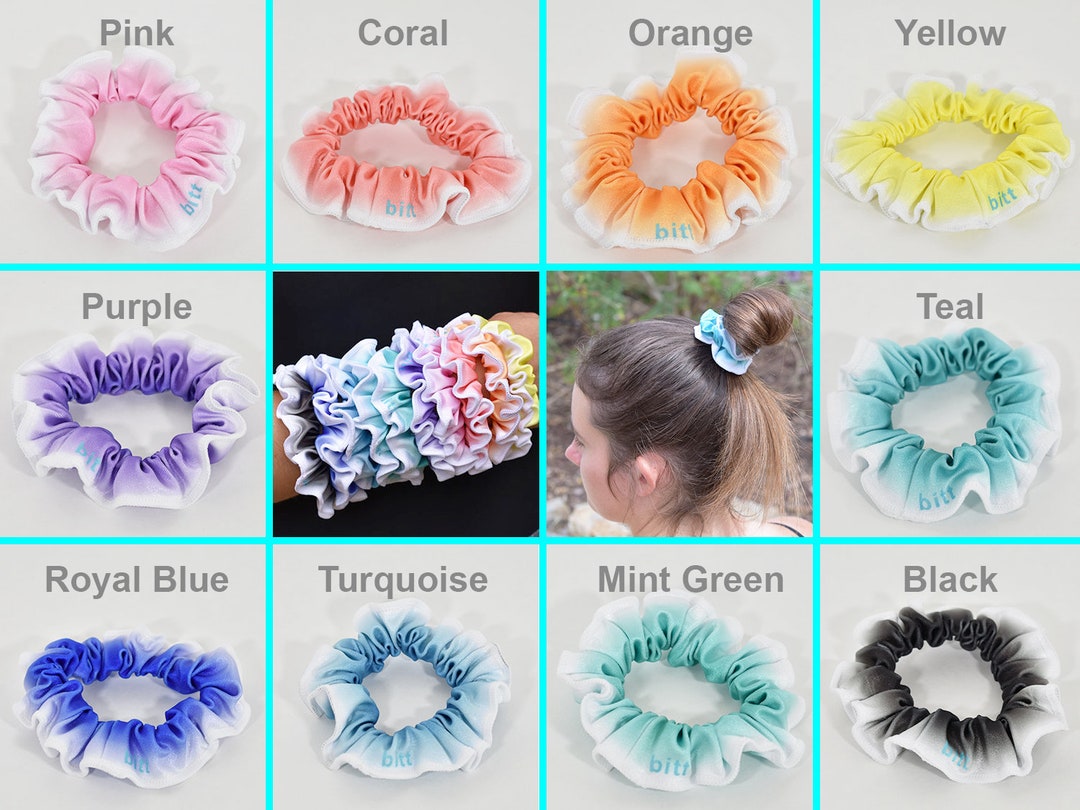 Hair Scrunchies Set of 10 Ombre Stretch Scrunchies - Ponytail Holder ...