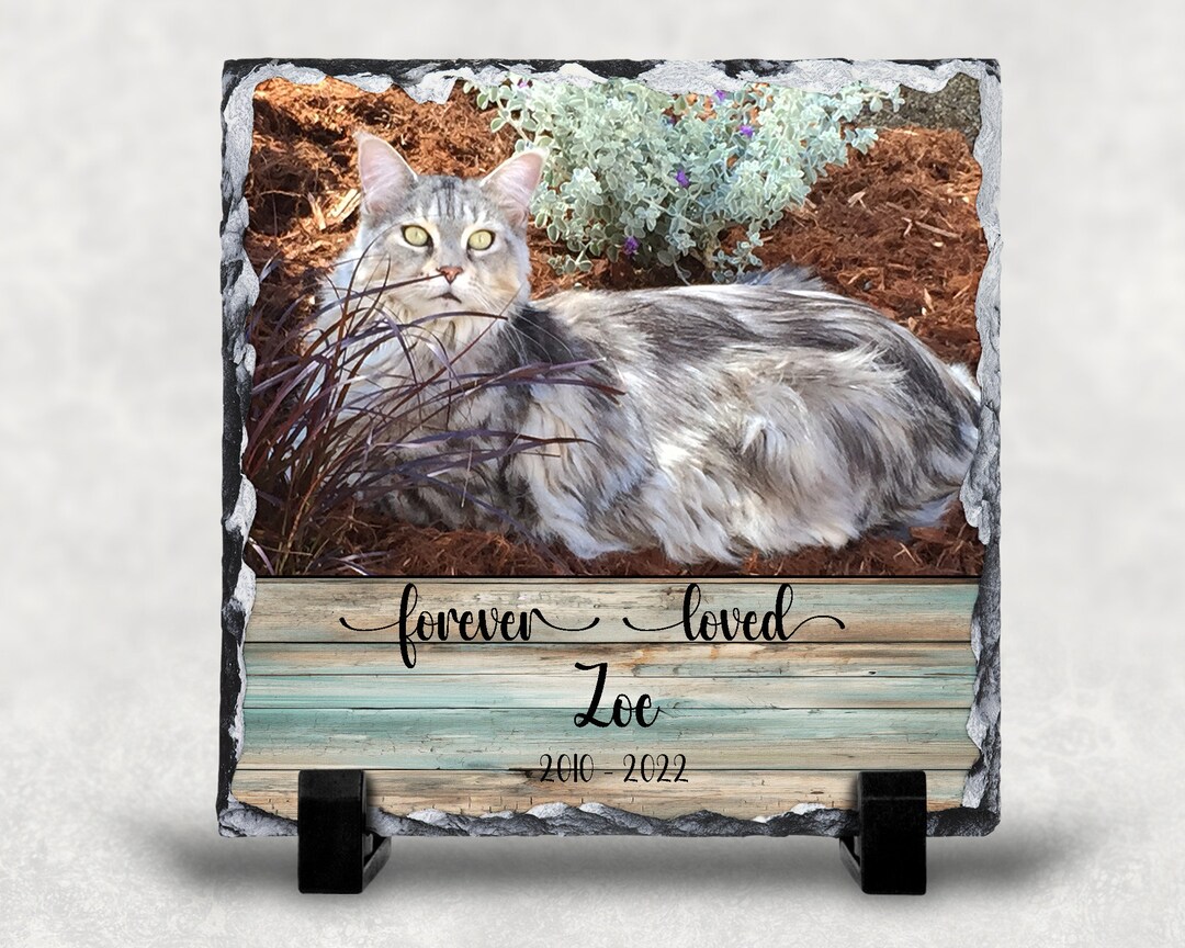 Pet Memorial Photo Rock Slate Personalized Pet Loss Gift Dog Memorial ...