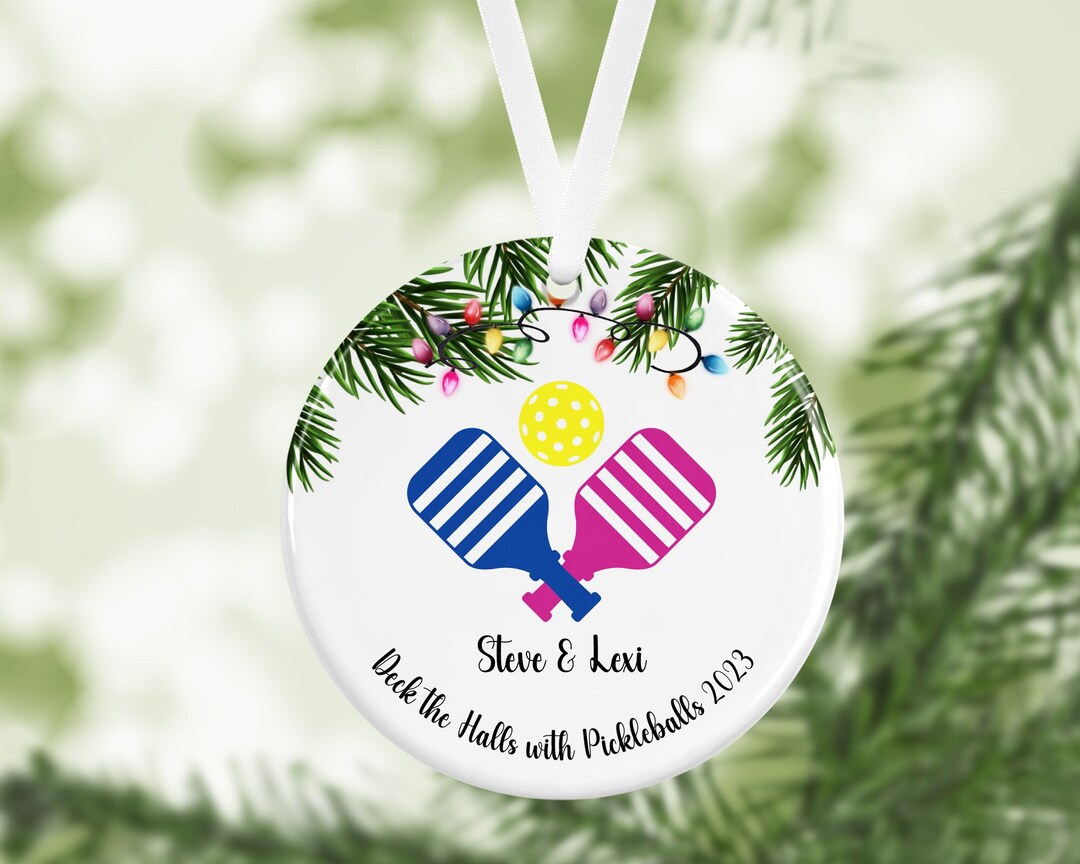 Pickleball Christmas Ornament Personalized Christmas Gift Pickleball ...