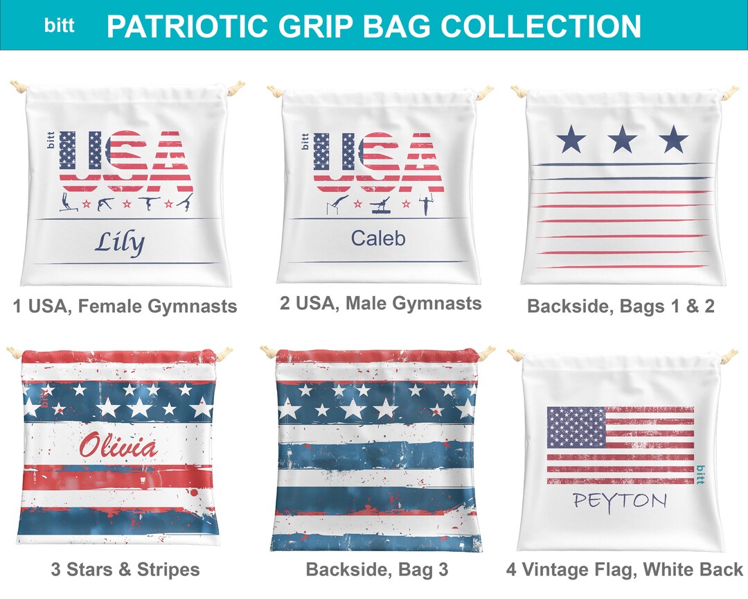Gymnastics Grip Bag Personalized USA Grip Bag for Girl Gymnasts Boy ...