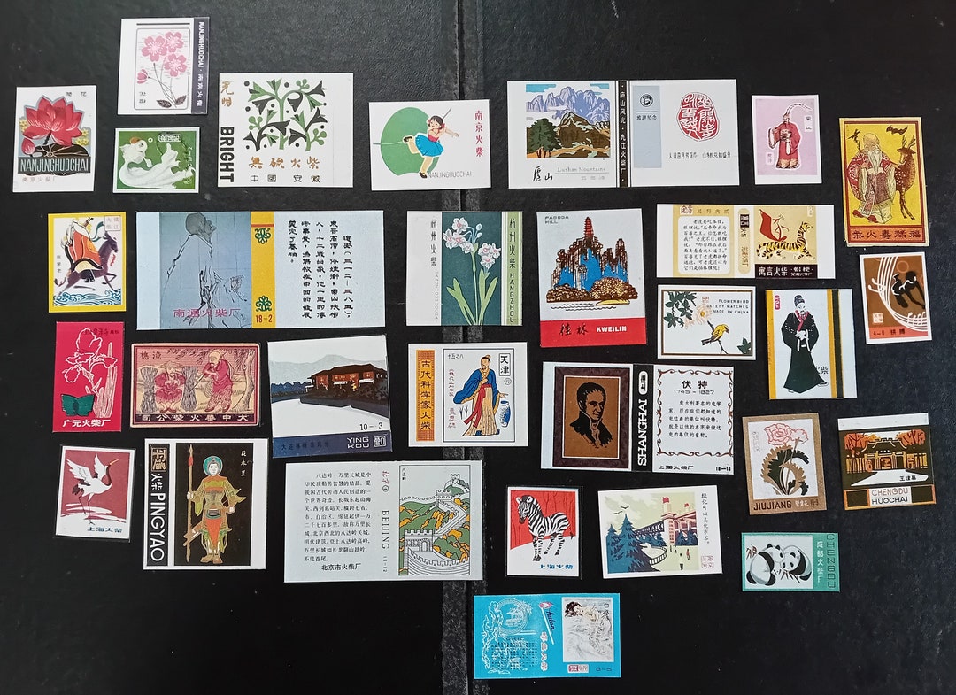 30 Paper Images of Vintage Chinese Matchbox Covers Ephemera for ...