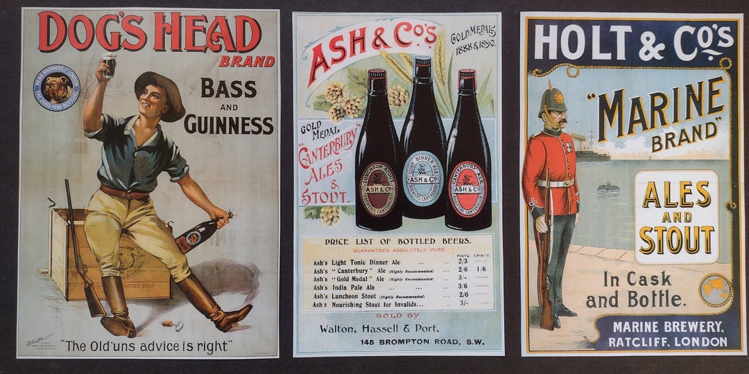 20 Replica Brewery Posters Ephemera Vintage Book Scraps for ...
