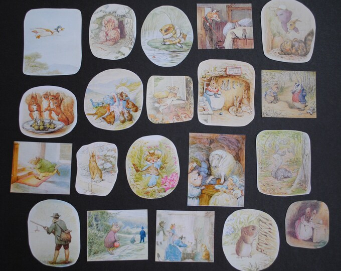 20 Piece Beatrix Potter Pack Scraps Grab Bag for Scrapbooking - Etsy