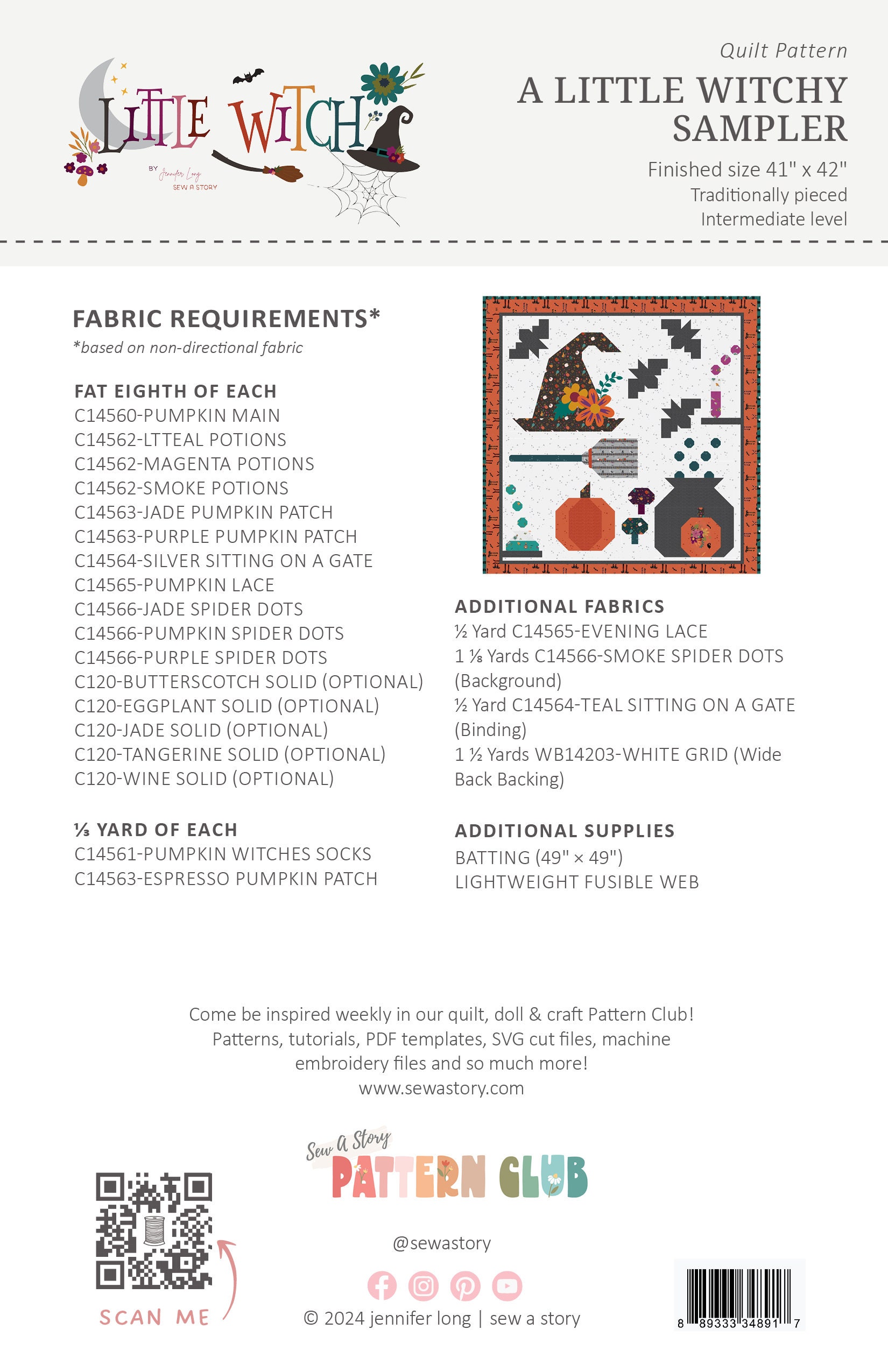 A Little Witchy Sampler Quilt Pattern - Etsy