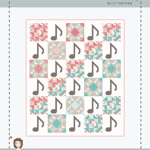 Musical Score Quilt Pattern - Etsy