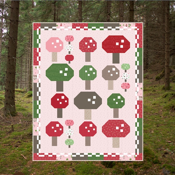 Mushroom Quilt Pattern - Etsy