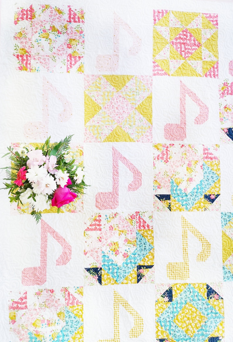 Musical Score Quilt Pattern - Etsy