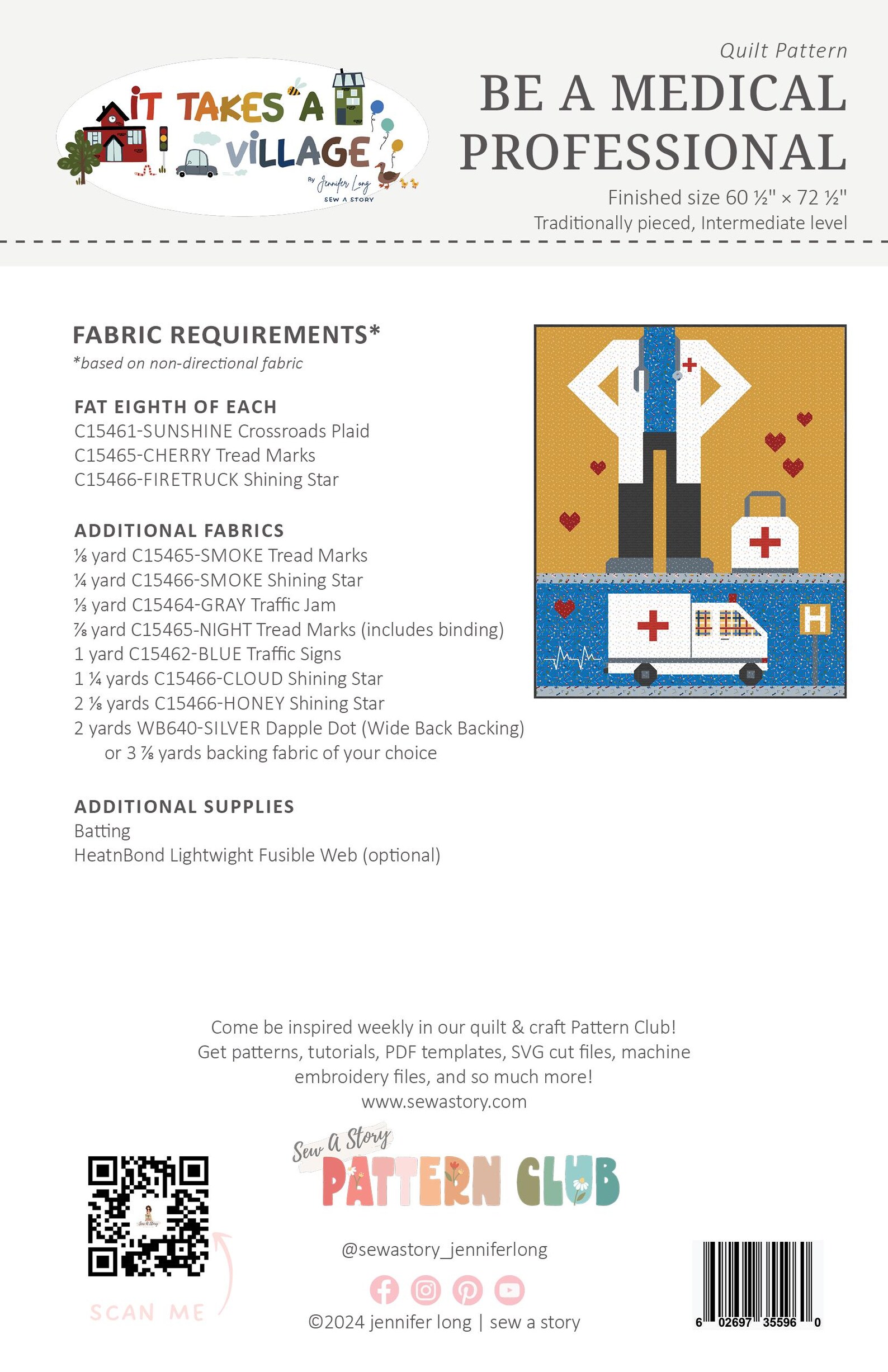 Be a Medical Professional Quilt Pattern - Etsy