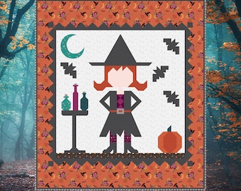 Little Witch Appliqué Block Pattern add-on - Etsy