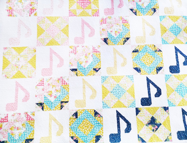 Musical Score Quilt Pattern - Etsy
