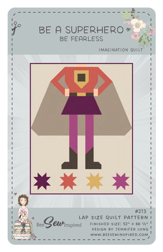 Be A Superhero Be Fearless Quilt Pattern - Etsy