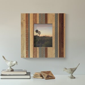 3 Reclaimed Wood Picture Frames, Lath, Pattern, Decor, Geometric - Etsy