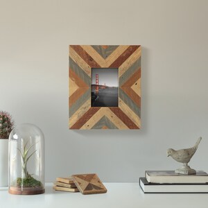 3 Reclaimed Wood Picture Frames, Lath, Pattern, Decor, Geometric - Etsy