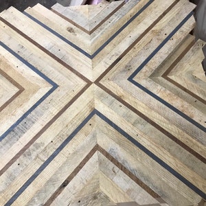 Geometric Wood Wall Art | Modern Pattern Reclaimed Wood - Etsy