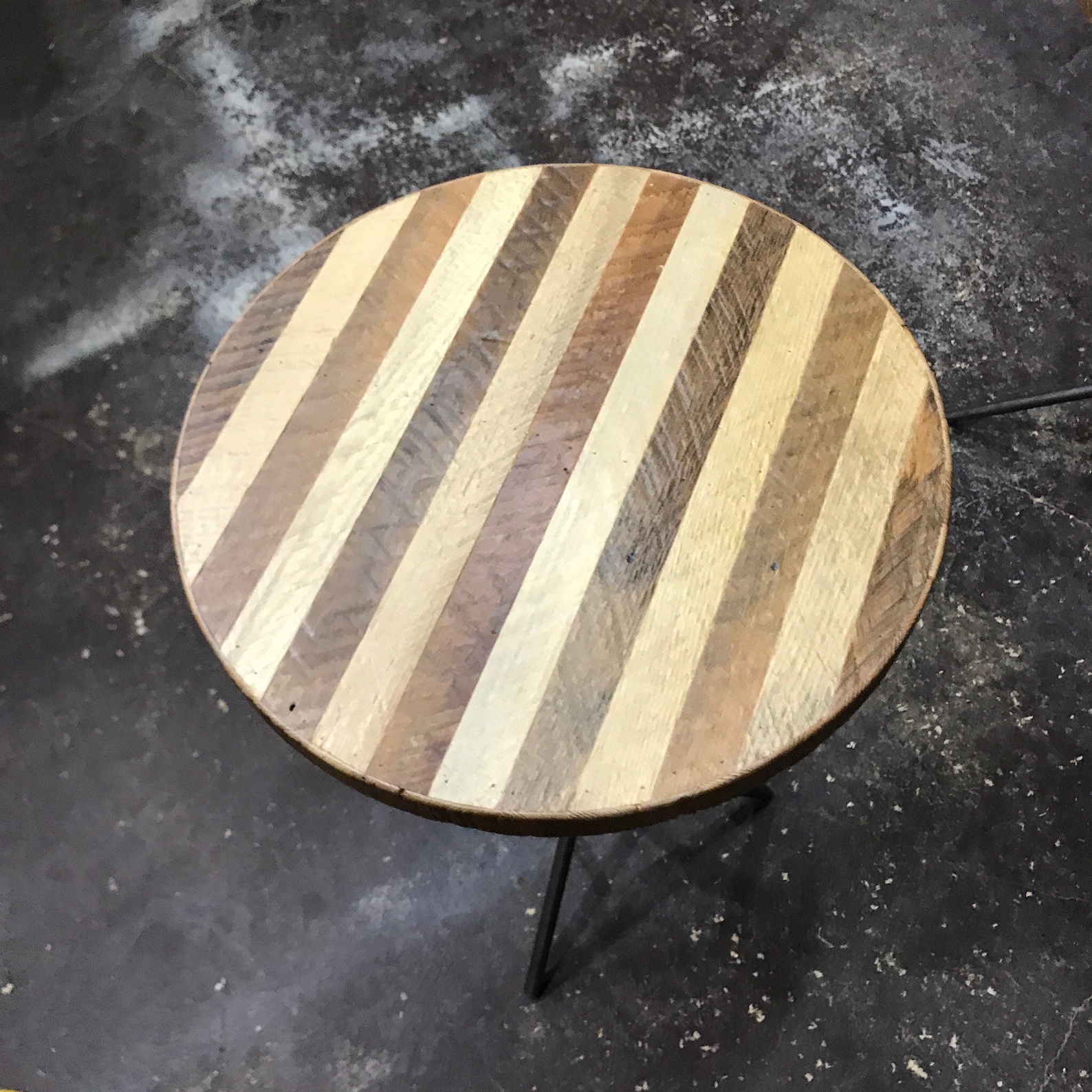 Custom Sized Round Reclaimed Wood Lath Table Top - Etsy Australia