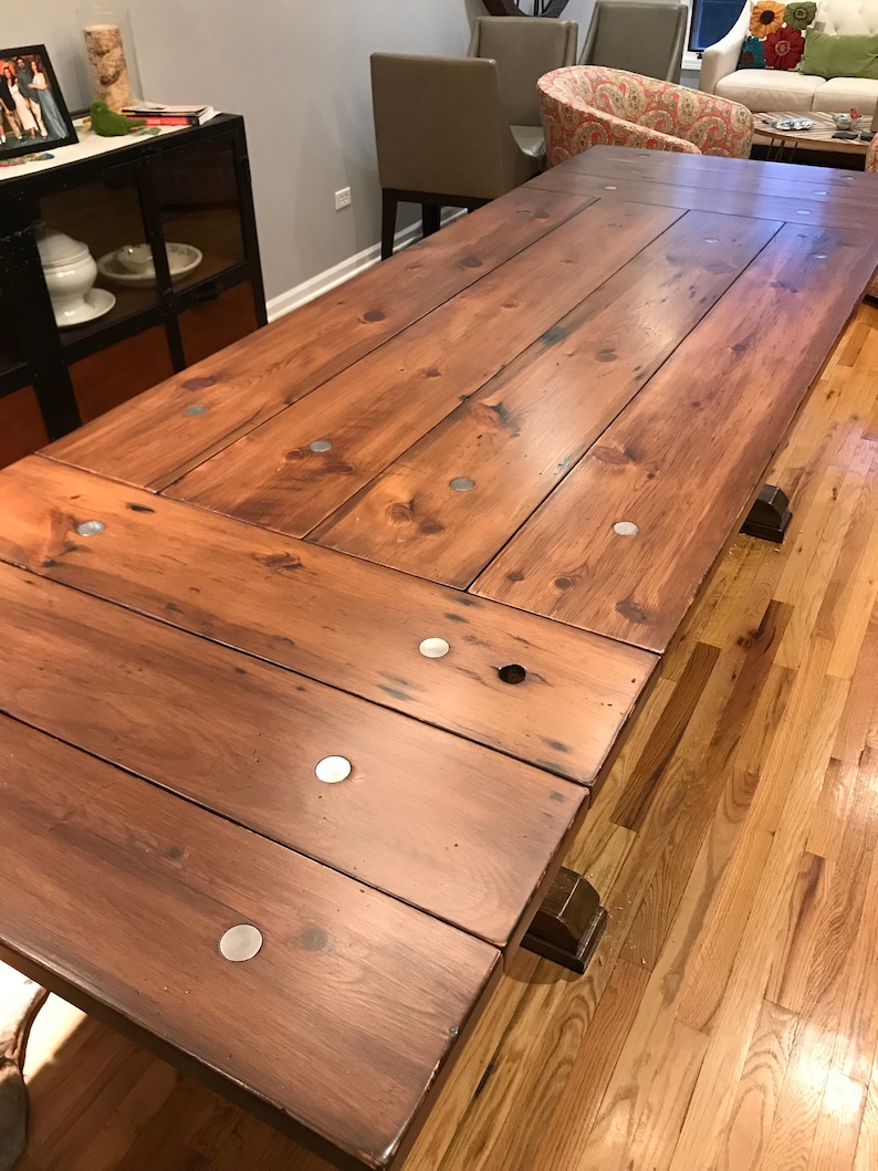 Reclaimed Industrial Modern Farmhouse Extension Table - Etsy