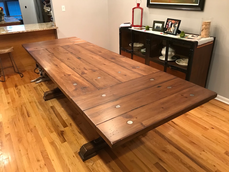 Reclaimed Industrial Modern Farmhouse Extension Table - Etsy