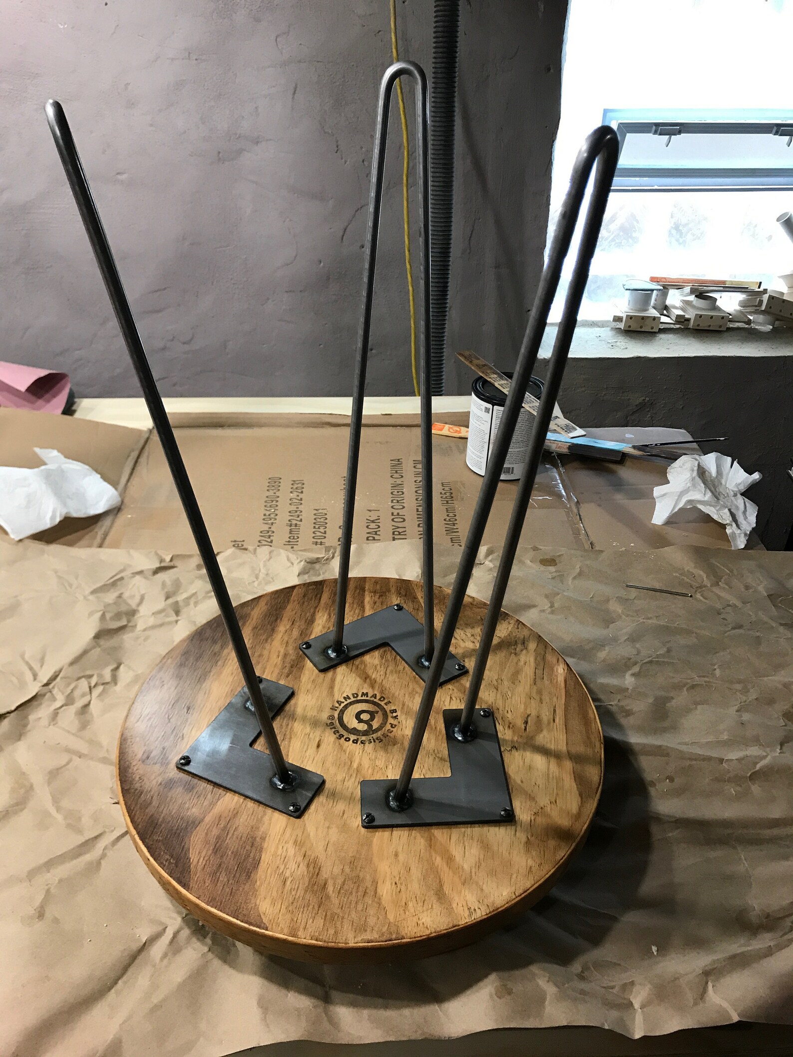 Small Reclaimed Wood Lath Round Coffee Table - Etsy