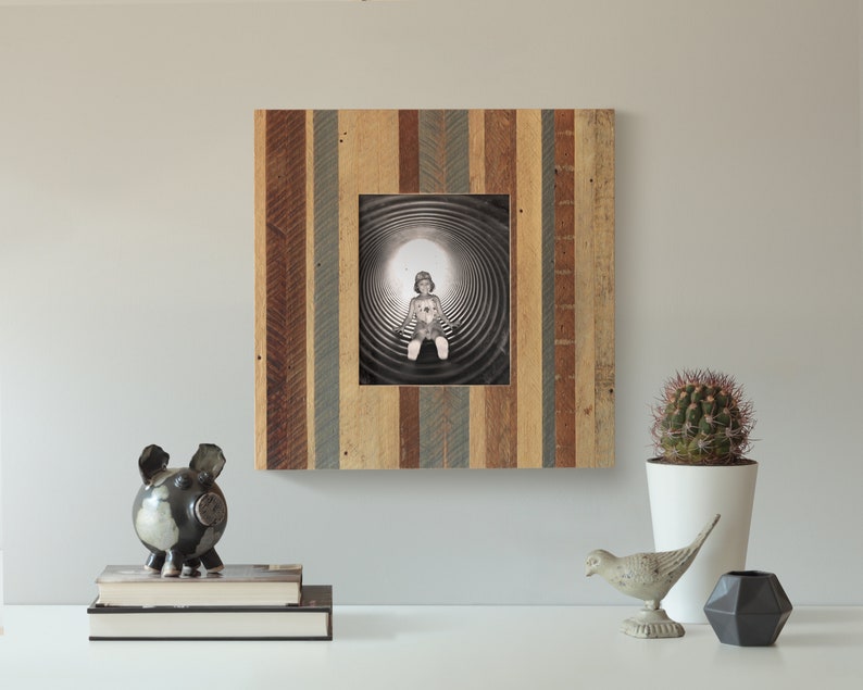 3 Reclaimed Wood Picture Frames Lath Pattern Decor | Etsy