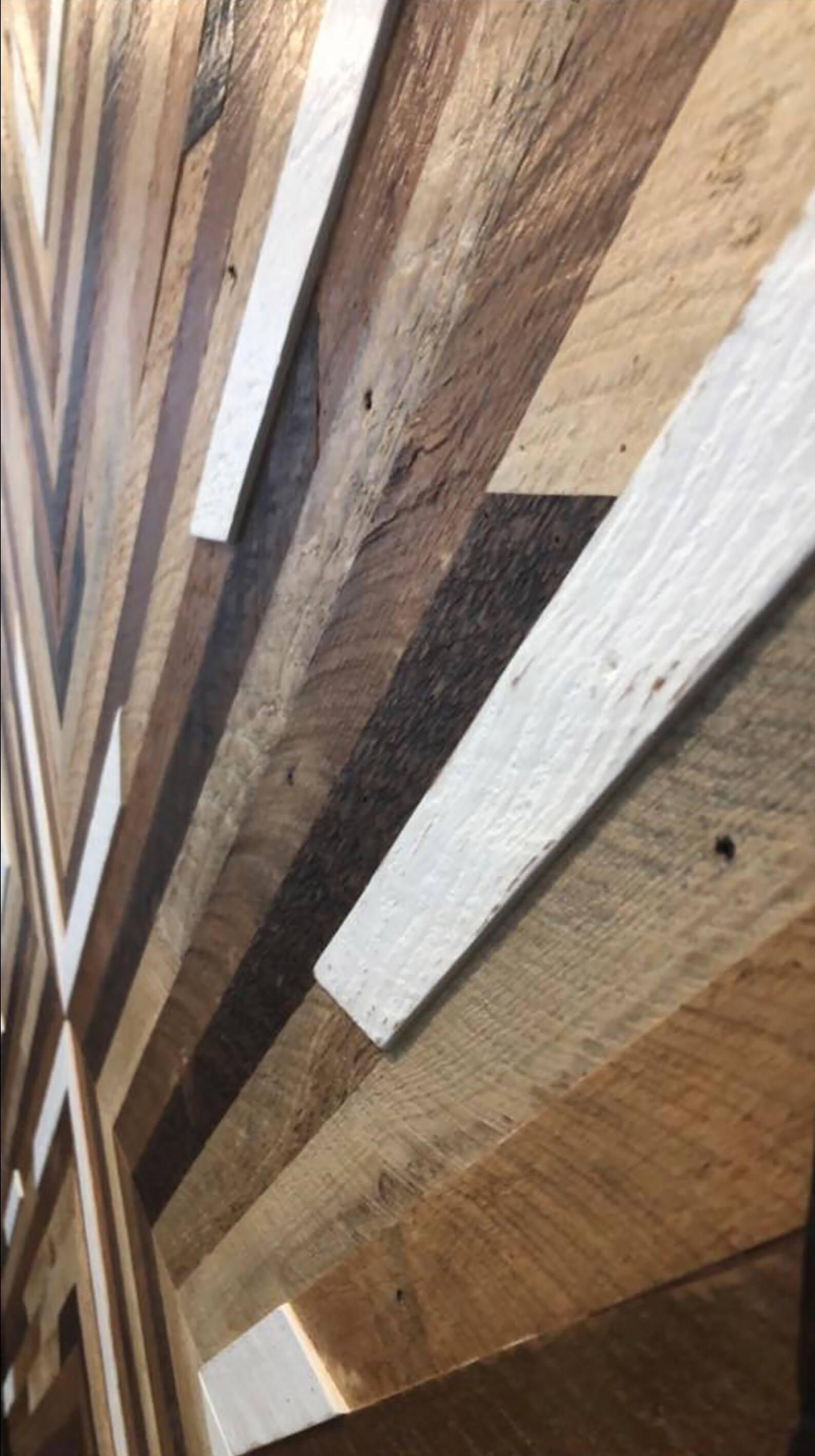 Geometric Wood Art/barn Door| Modern Pattern Reclaimed Wood - Etsy