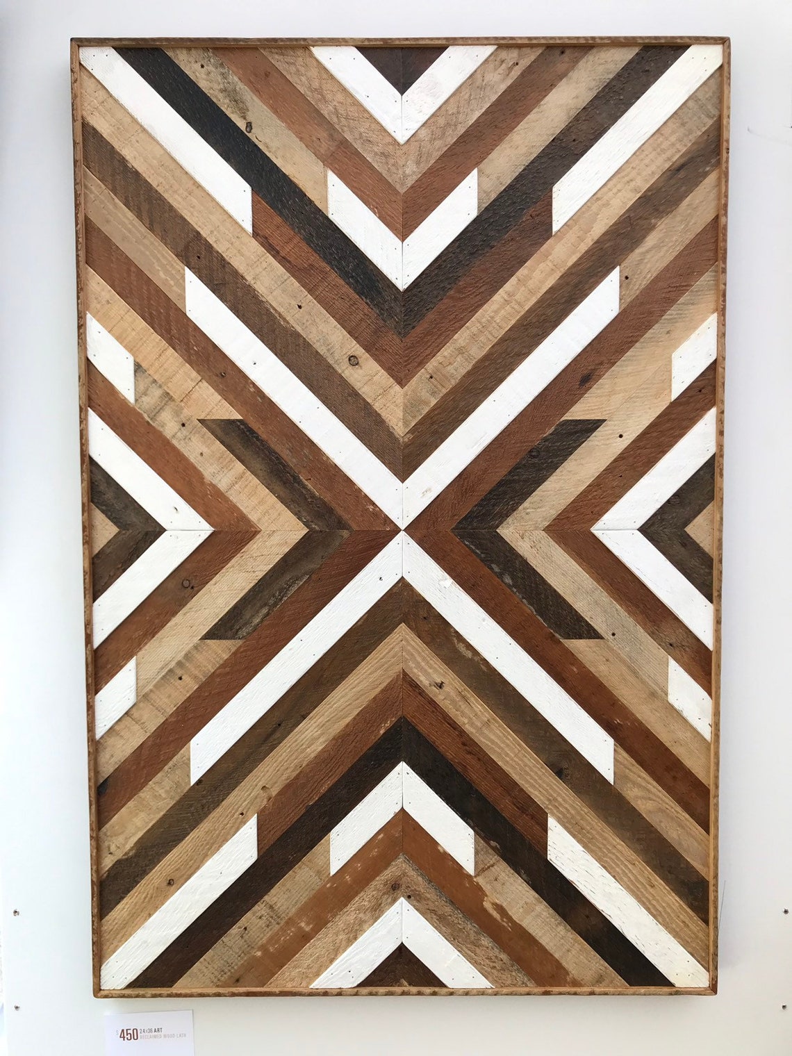 Geometric Wood Wall Art Modern Pattern Reclaimed Wood - Etsy