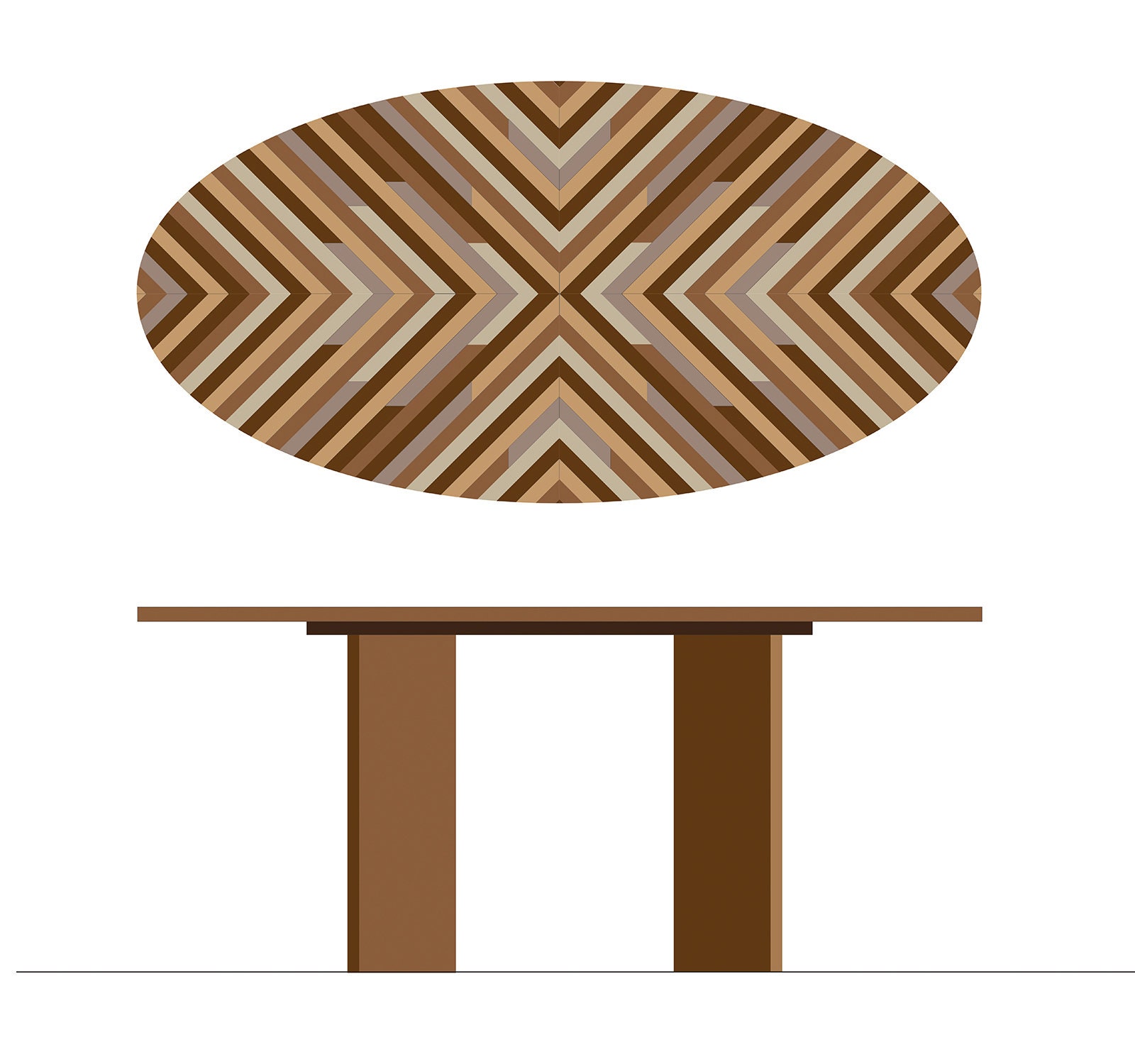 Oval Reclaimed Wood Lath Dining Table - Etsy