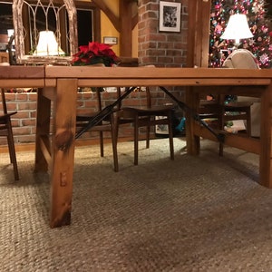 Reclaimed Industrial Turnbuckle Farmhouse Extension Table - Etsy