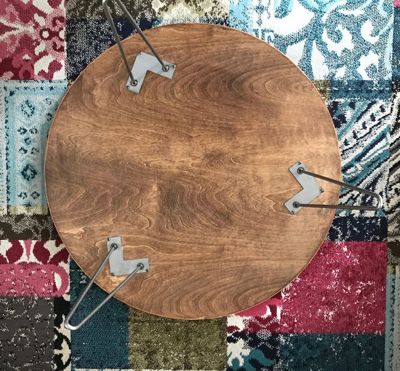 Round Reclaimed Wood Lath Coffee Table - Etsy