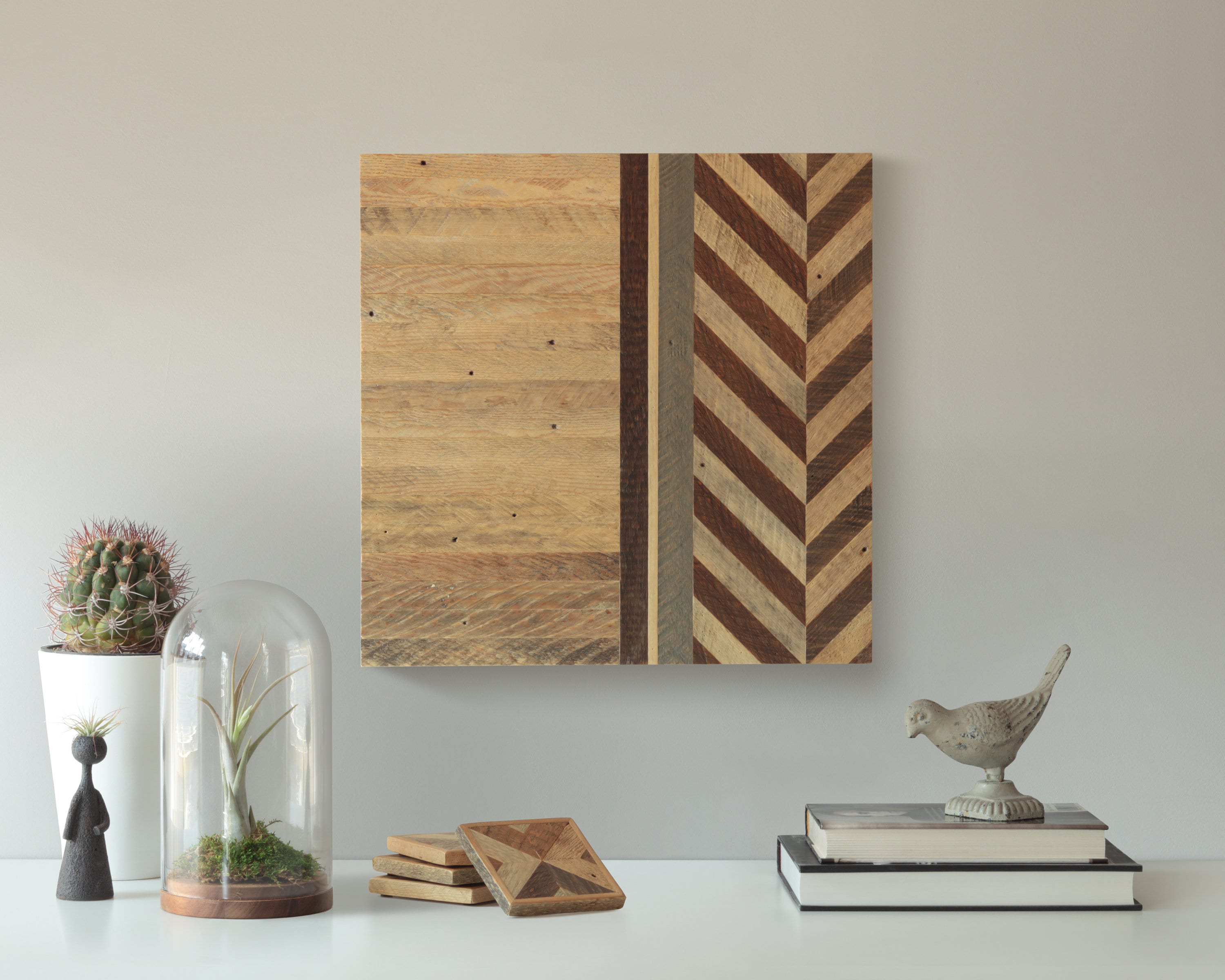 Geometric Wood Wall Art Modern Pattern Reclaimed Wood - Etsy