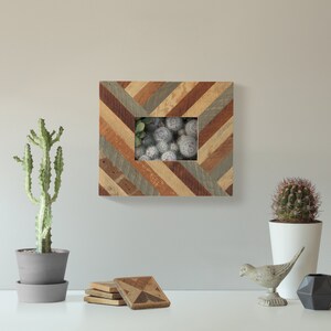3 Reclaimed Wood Picture Frames, Lath, Pattern, Decor, Geometric - Etsy