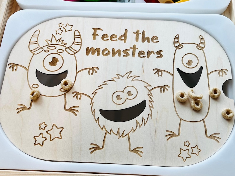 Feed the Monsters Sensory Bin Insert: IKEA TROFAST, Fine Motor Skills ...